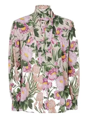 Chloé Floral Print Shirt - Brown