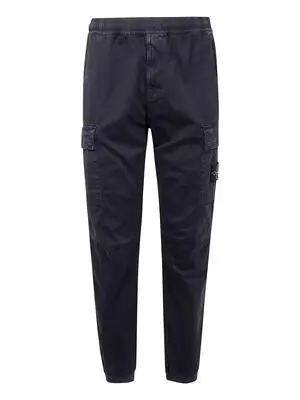 Stone Island Stretch Organic Cotton Trousers - Black