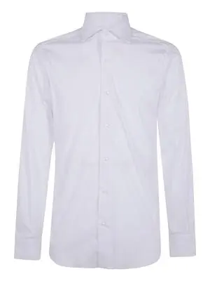 BARBA NAPOLI Classic" Popeline Stretch Shirt - White