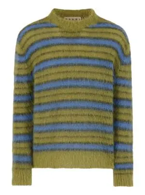 Marni Crew Neck Long Sleeve Sweater - Green