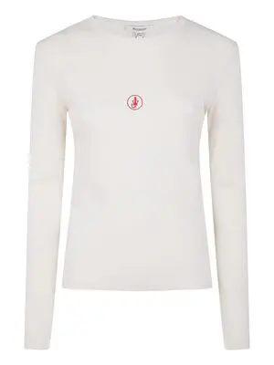 J.W.ANDERSON Anchor Embroidery T-shirt - White