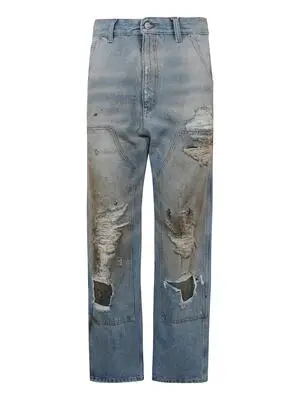 MAISON MARGIELA 5 Pockets Pants - Blue