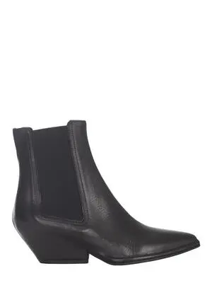 DEL CARLO Kobe Classic Texan Leather Point Boot - Black
