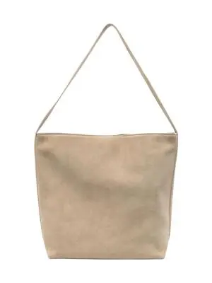 AESTHER EKME Supple Suede Shoulder Bag - Beige
