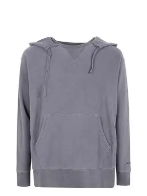SNOW PEAK Garment Dyed Hooded Sweatshirt - Gray