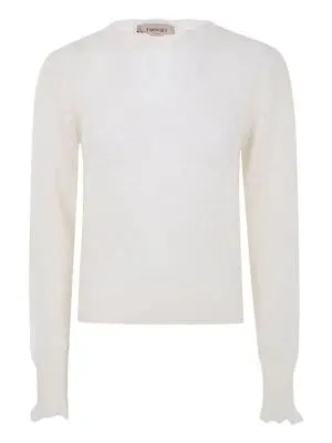 TWINSET Round Neck Sweater - White
