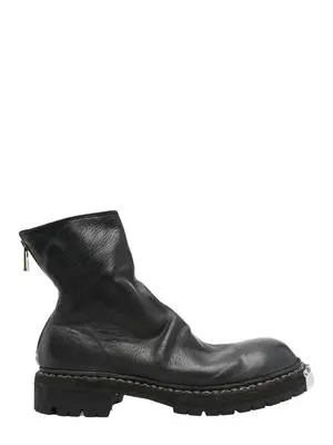 Guidi Back Zip Boots - Black
