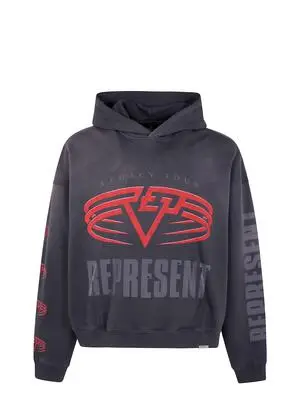 REPRESENT Graphic Relaxed-fit Hoodie - Gray