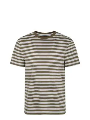 Michael Kors Striped Crewneck Top - Green