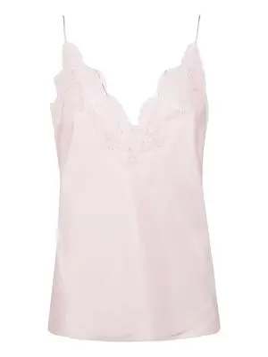RÓHE Lace Silk Camisole - Pink