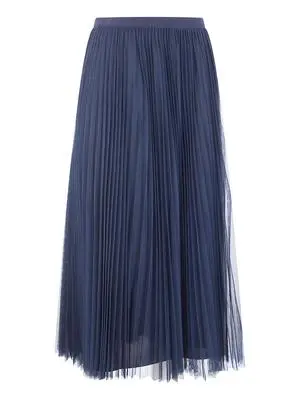 Fabiana Filippi Midi Pleated Skirt - Blue