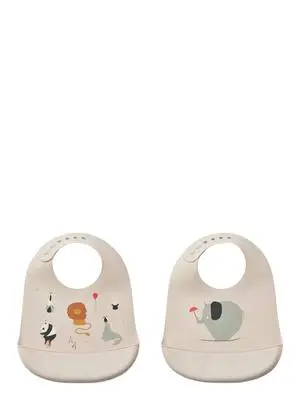 LIEWOOD Tilda Printed Bib 2-pack - White