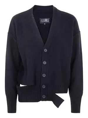 MAISON MARGIELA Relaxed Fit Cardigan - Black
