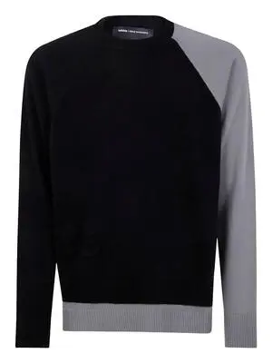 Y-3 YOHJI YAMAMOTO ADIDAS Y-3 Logo Knit Crewneck - Black