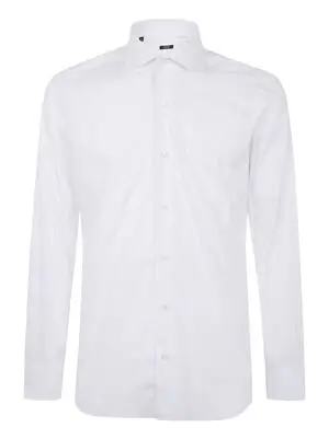 BARBA NAPOLI Classic Popeline Stretch Shirt - White