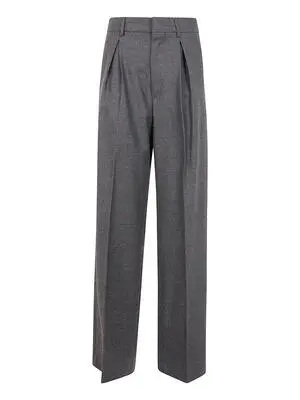 MAISON MARGIELA Pleated Wide-leg Trousers - Gray