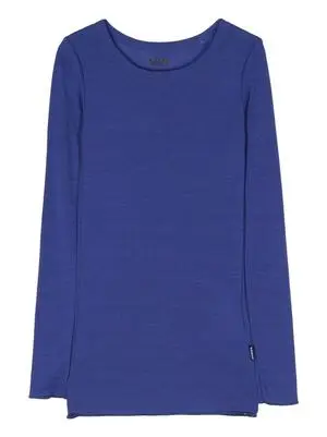 MOLO Rihanna Wool Long Sleeves T-shirt - Blue
