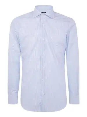 BARBA NAPOLI Bacchetta Popeline Shirt - Blue