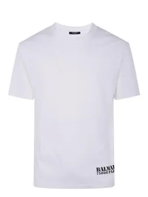 Balmain Small " Stamp" T-shirt Regular Fit - White