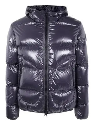 Herno Glossy Finish Bomber Jacket Gray