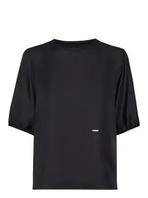 Dsquared2 Short Sleeve Silk Blouse - Black