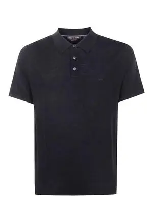 Michael Kors Core Merinos Short Sleeves Polo Embroider - Black
