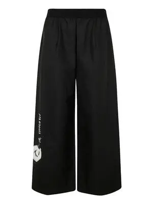 MARIA CALDERARA Wide Leg Trousers - Black