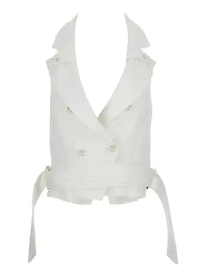 Elisabetta Franchi Gilet - White