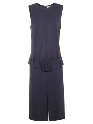 Patou Belted Midi Dress - Blue