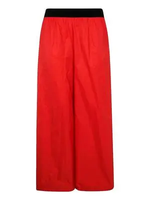 MARIA CALDERARA Wide Leg Trousers - Red