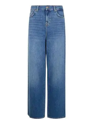 Seven For All Mankind Slouchy Wide Leg Explorer Jeans - Blue