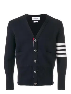 Thom Browne Milano Stitch Merino Wool Cardigan - Blue