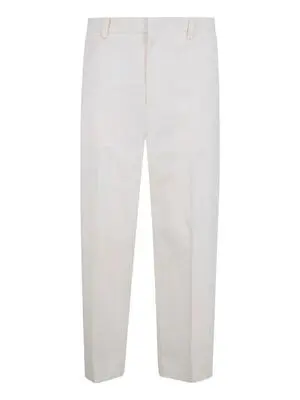 JIL SANDER Classic Trouser - White