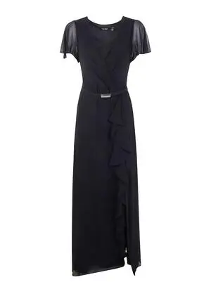 Ralph Lauren Farrysh Short Sleeve Gown - Black