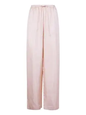 RÓHE Relaxed Fit Silk Trousers - Pink