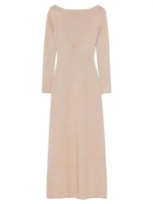 Max Mara Knit Lurex Dress "bracco - Beige