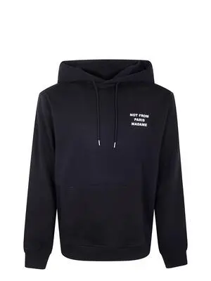 Drole De Monsieur Le Hoodie Slogan Sweatshirt - Black