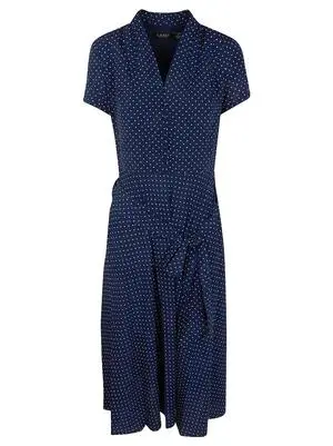 Ralph Lauren Earnest" Short Sleeve Day Dress - Blue
