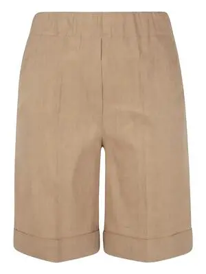 D.exterior Linen Stretch Delave Shorts - Beige