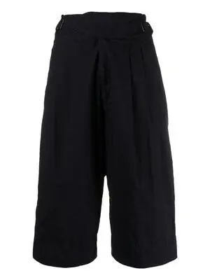 Y`S Wide-leg Cropped Trousers - Blue