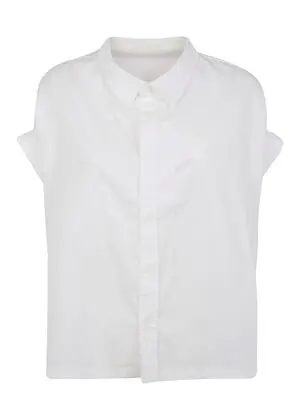Y`S Short Sleeve Cotton Blouse