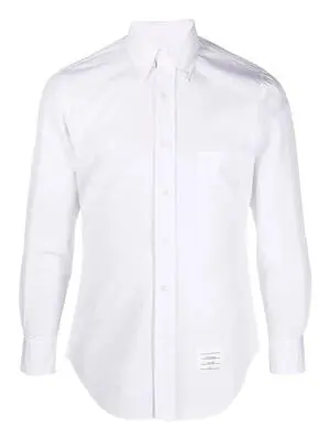 THOM BROWNE Classic L/s Bd Pc Shirt W/ Cf Gg Placket In Solid Poplin