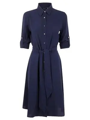 Ralph Lauren Karalynn Long Sleeve Dress - Blue