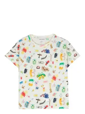 BOBO CHOSES Printed Organic Cotton T-shirt - White