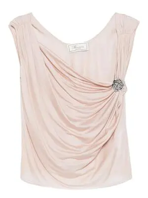 Blumarine Jersey Crepe Top - Pink
