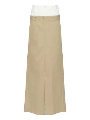 MAISON MARGIELA Double Waisted Long Skirt - Brown