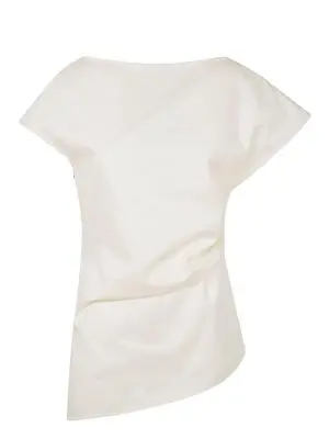 J.W.ANDERSON Asymmetric Draped Top - White