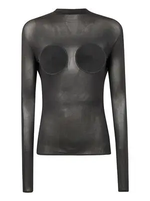 JEAN PAUL GAULTIER Light Jersey Backless Top With Covered Cup Detail - Black