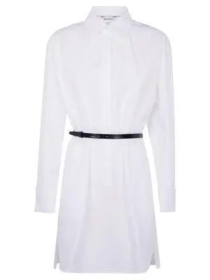 Max Mara Alcade Popeline Mini Dress - White