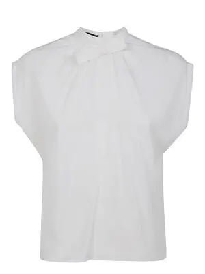 DRHOPE Silk Blend Bow Blouse